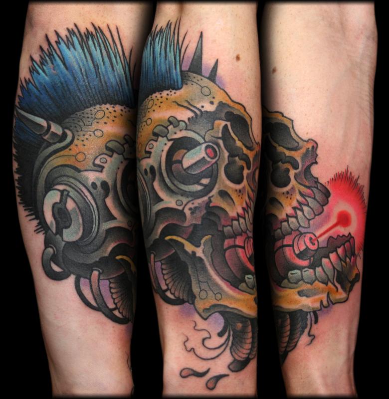 Cyberpunk Skull By Jeff Ensminger TattooNOW